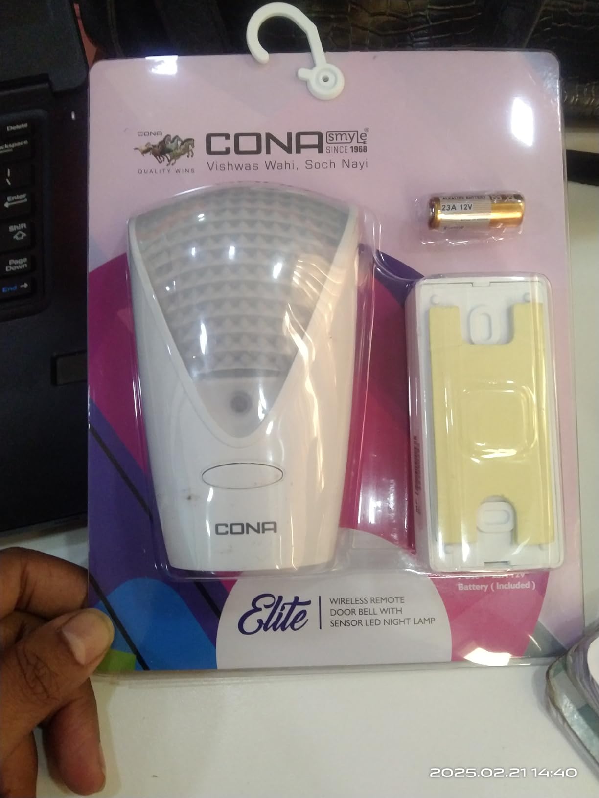 Cona Smyle Elite Electrical Remote Door Bell with Sensor LED Night Lamp ...