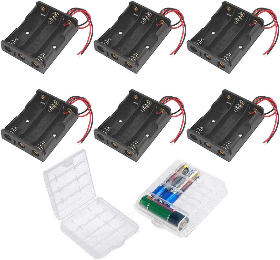 GTIWUNG (Pack of 6) 3 AA Battery Holder, aa Battery Storage Box ...