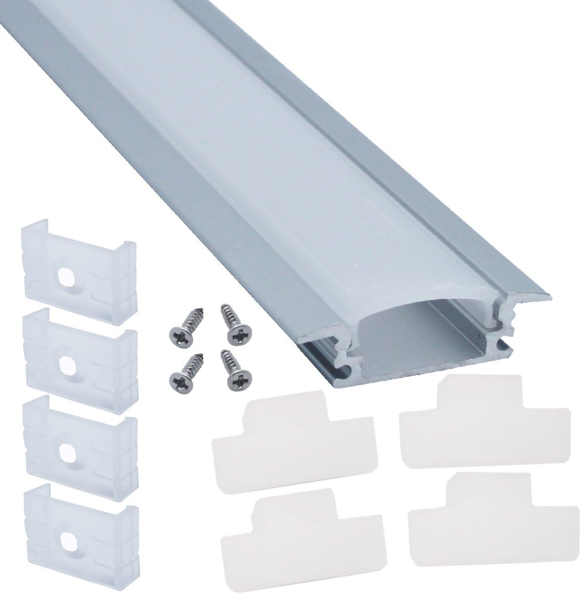 THMOOTHER 10-Pack 3.3FT 1M Recessed LED Strip Channel Diffuser System ...