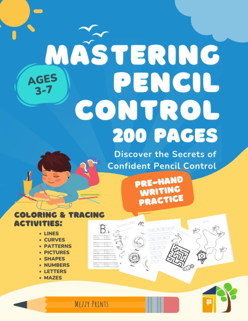 MASTERING PENCIL CONTROL: A Comprehensive Writing Tracing Workbook for ...