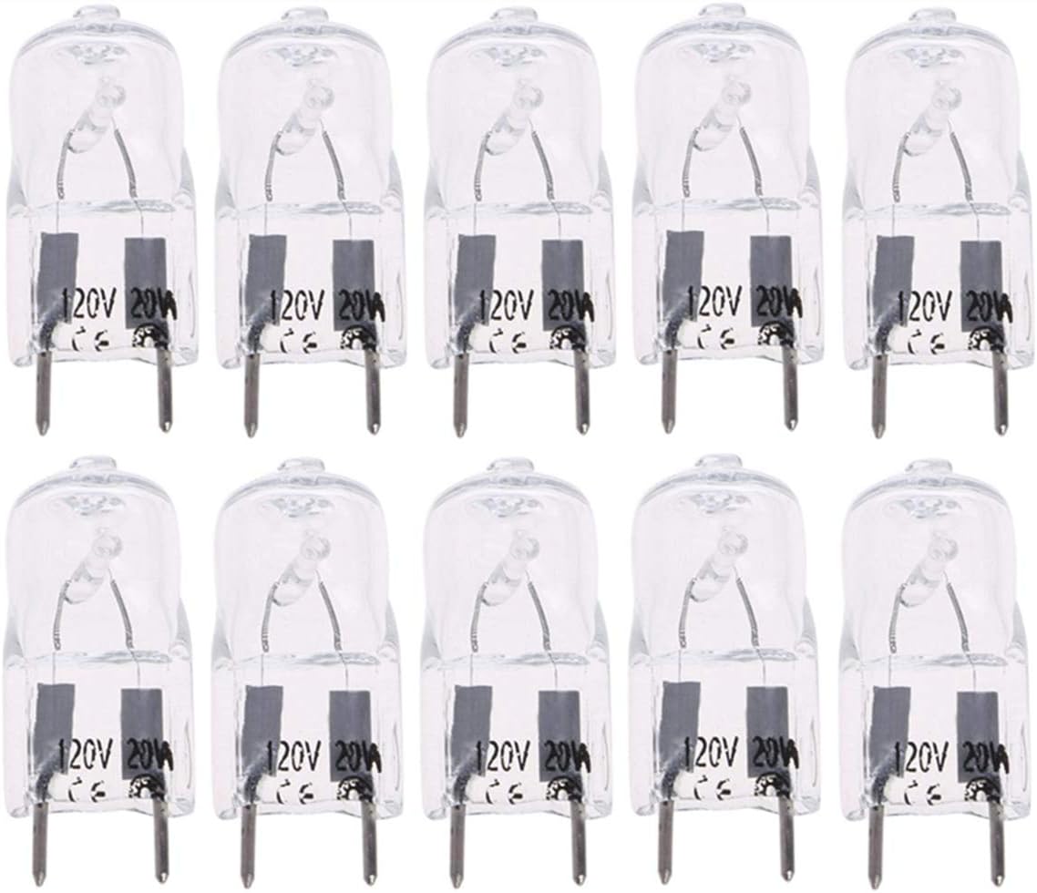TAIYALOO G8 Halogen Light Bulbs 20W Dimmable 120V G8 Base 2Pin Xenon ...