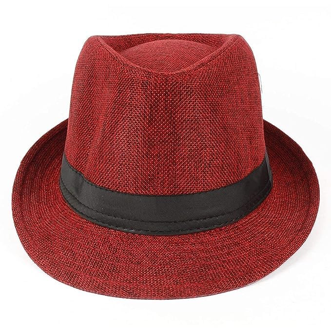 Buy Round Fedora Maroon Hat for Boys and Girls Travelling Hat for Men ...