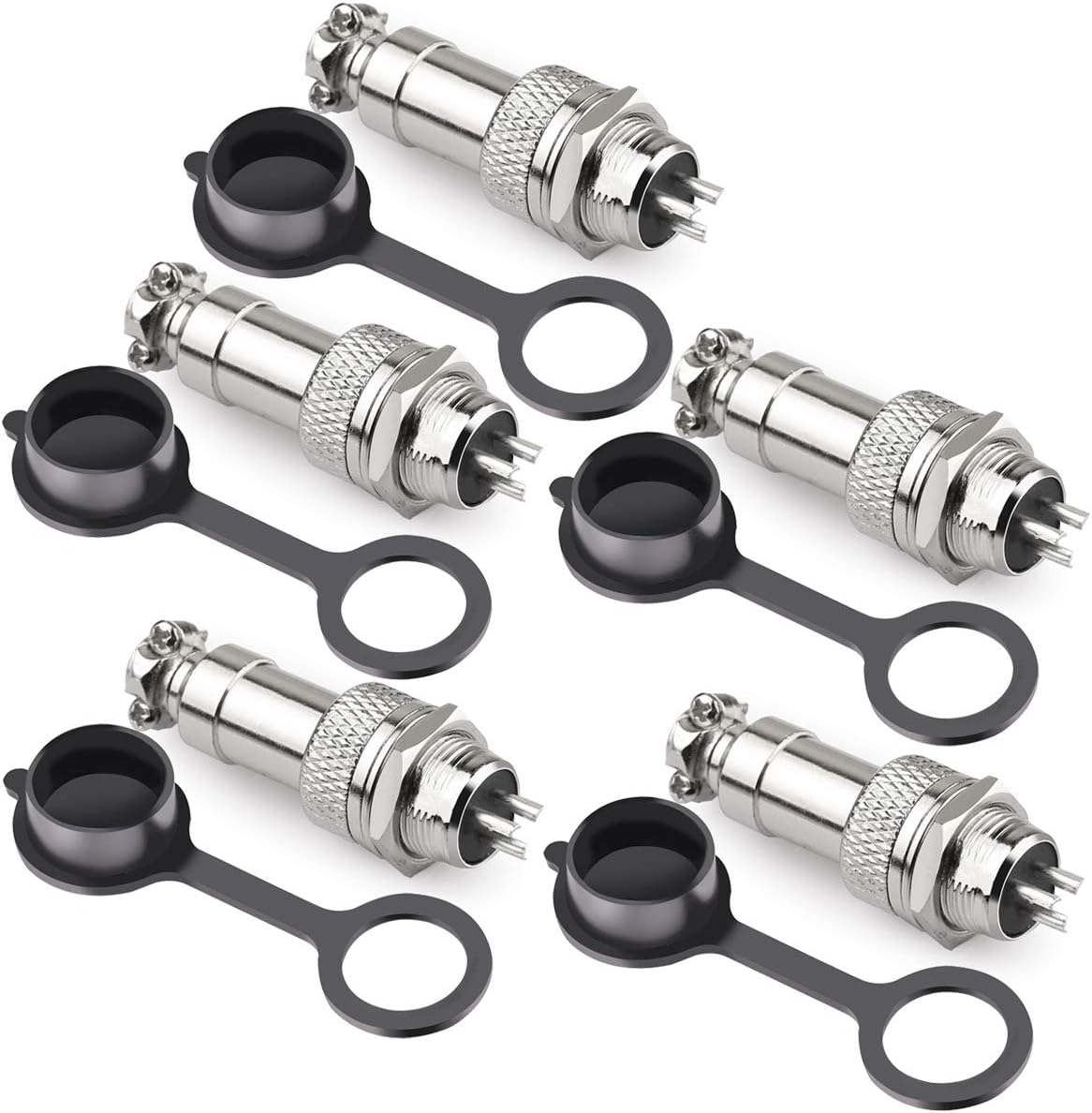 Amazon.com: DIYhz 10 Pcs GX16-3 Panel Metal Mount Circular Metal ...