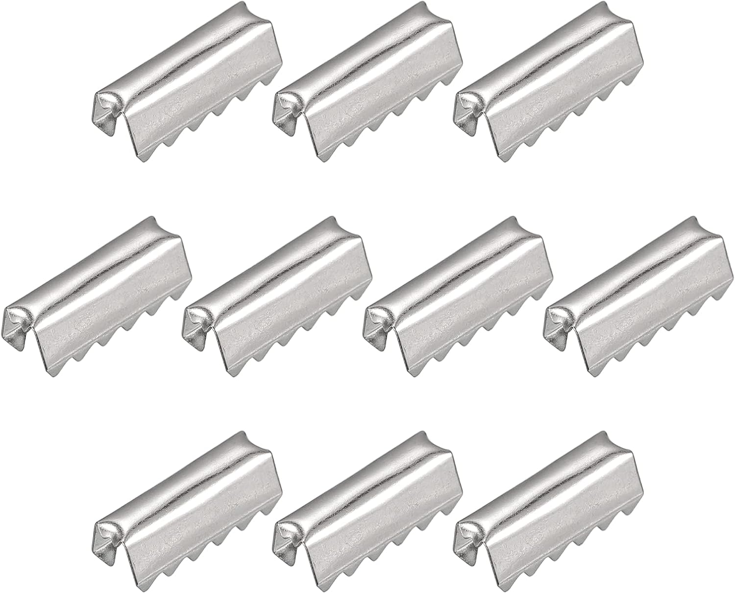 Amazon.com: uxcell Fold Over Crimp End Caps, 100Pcs 11mm x 3.2mm Ribbon ...