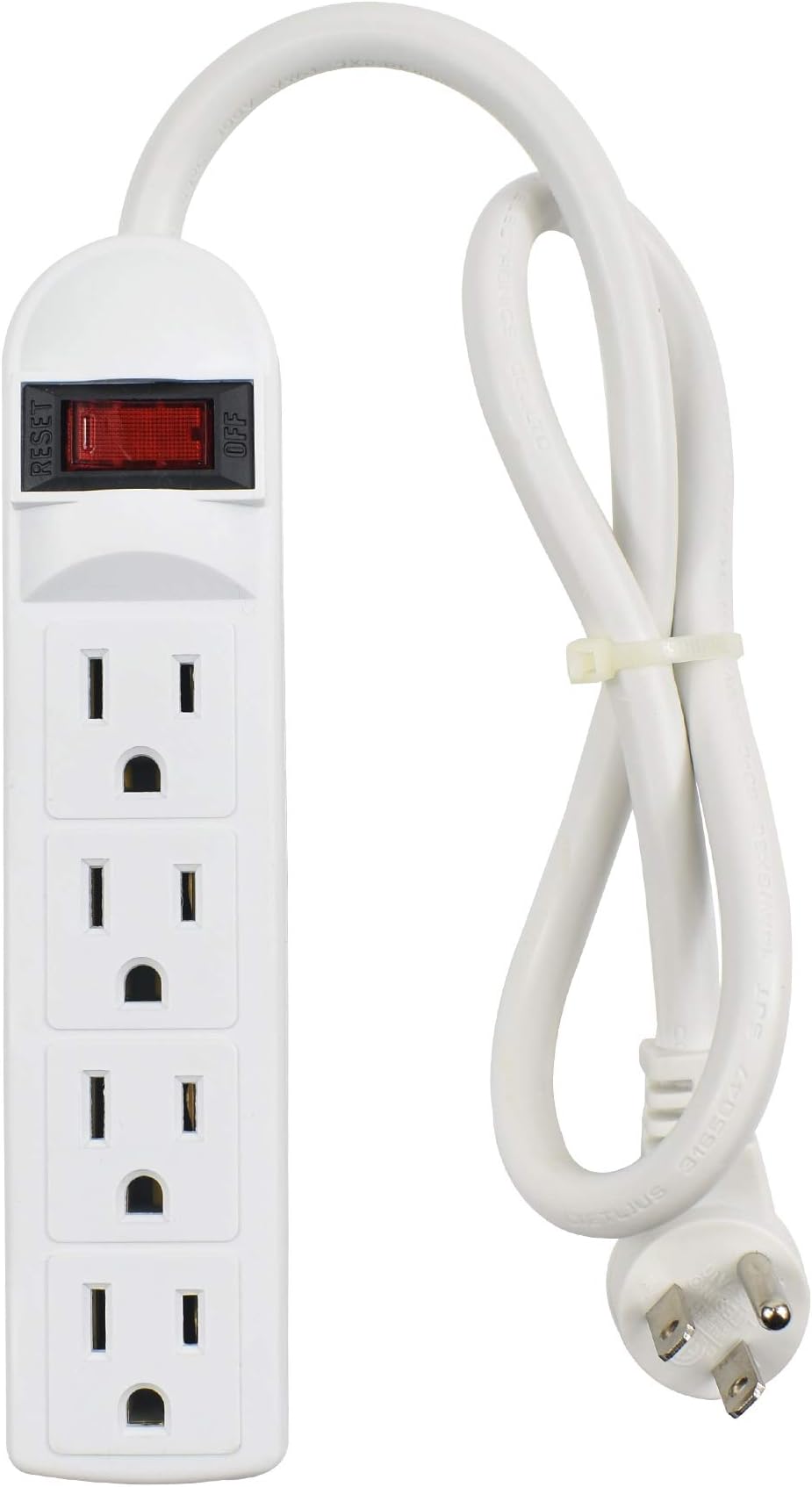 Amazon.com: J.VOLT 4 Outlet Power Strip, 15A 125V 1875W, 90 Joules, 20 ...