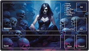 Amazon.com: EDGFRTOIO Playmat with Zones for MTG Card Game Playing ...