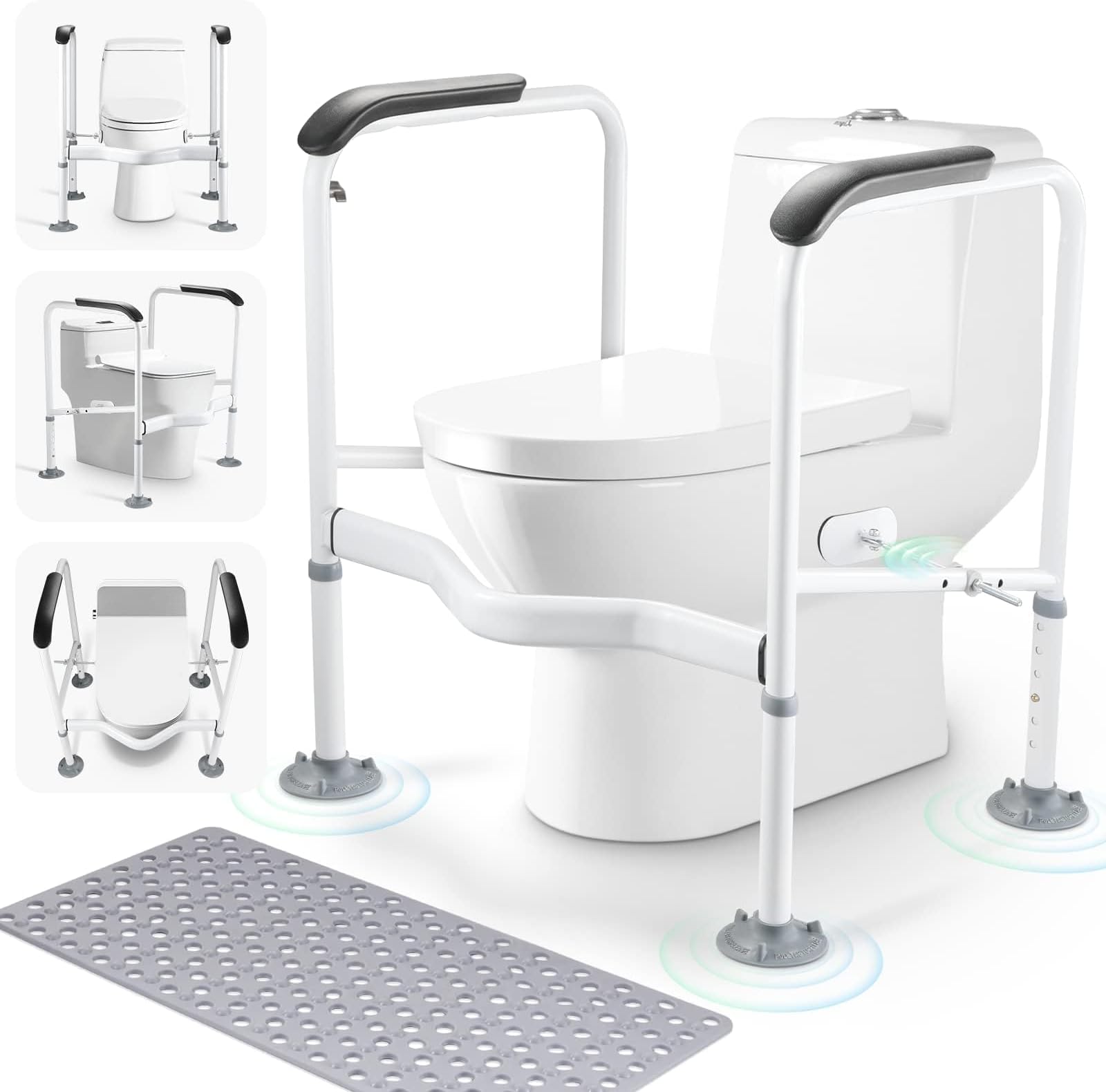 Amazon.com: HEALTHLINE Toilet Safety Frame & Rails for Seniors ...