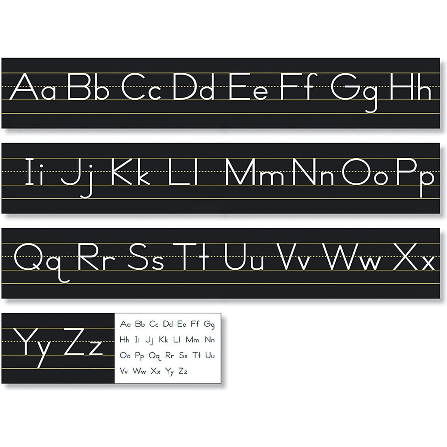 Snapklik.com : Black Traditional Manuscript Alphabet Line