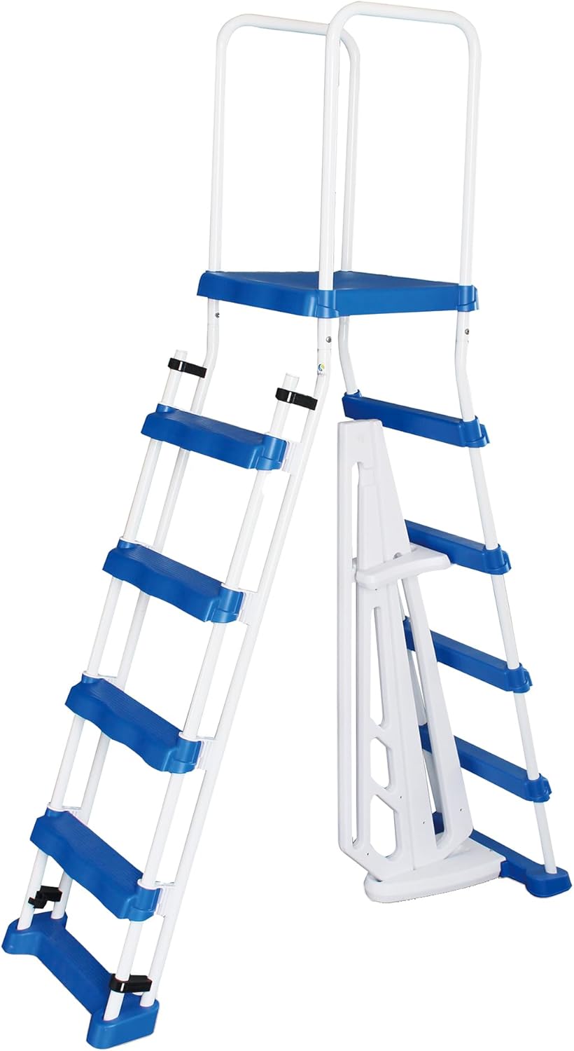 Amazon.com : Northlight PA93733 Frame Above Ground Swimming Pool Ladder ...