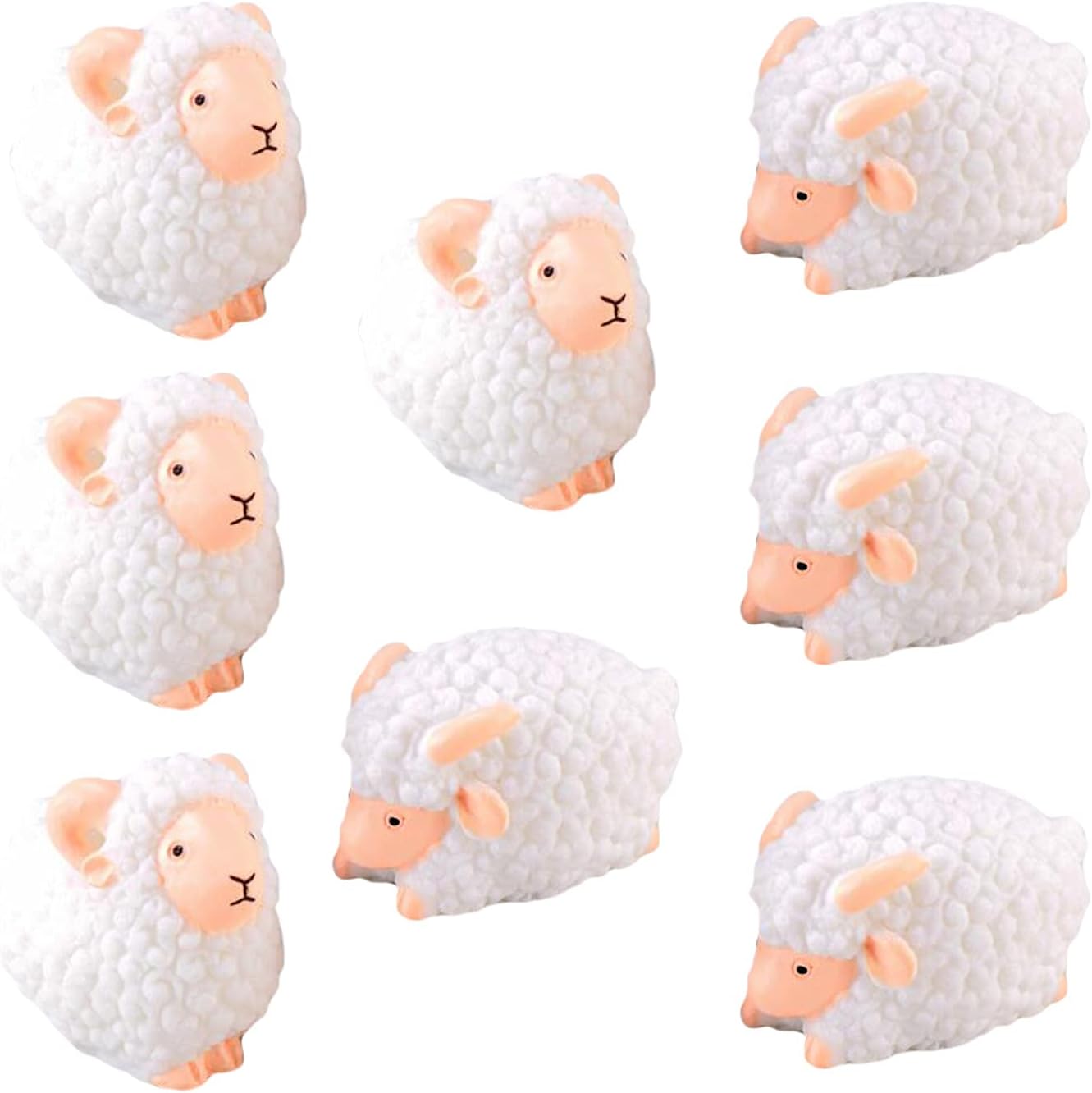 Amazon.com: BHLB Miniature Sheep Figurines, 8 Pcs Sheep Cake Toppers ...