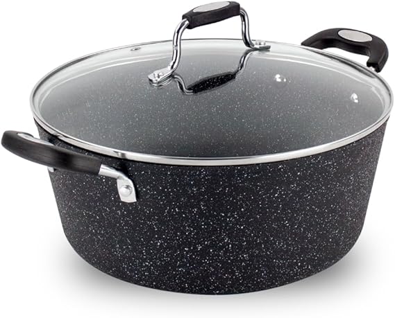 Scoville NEVERSTICK 28cm Stock Pot with Lid, Deep Non-Stick Cooking Pot ...