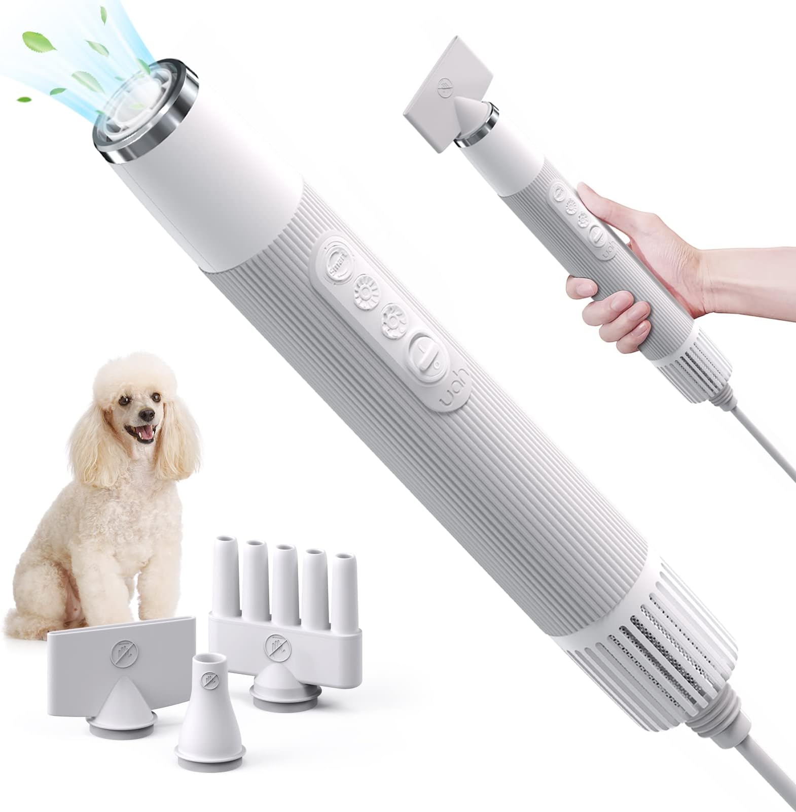 uahpet Dog Hair Dryer, Portable Handheld Pet Dryer Grooming Dog Dryer ...