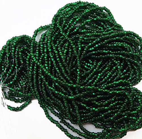 Amazon.com: Czech 11/0 Glass Seed Beads, Silver Lined - 12 String Hanks ...