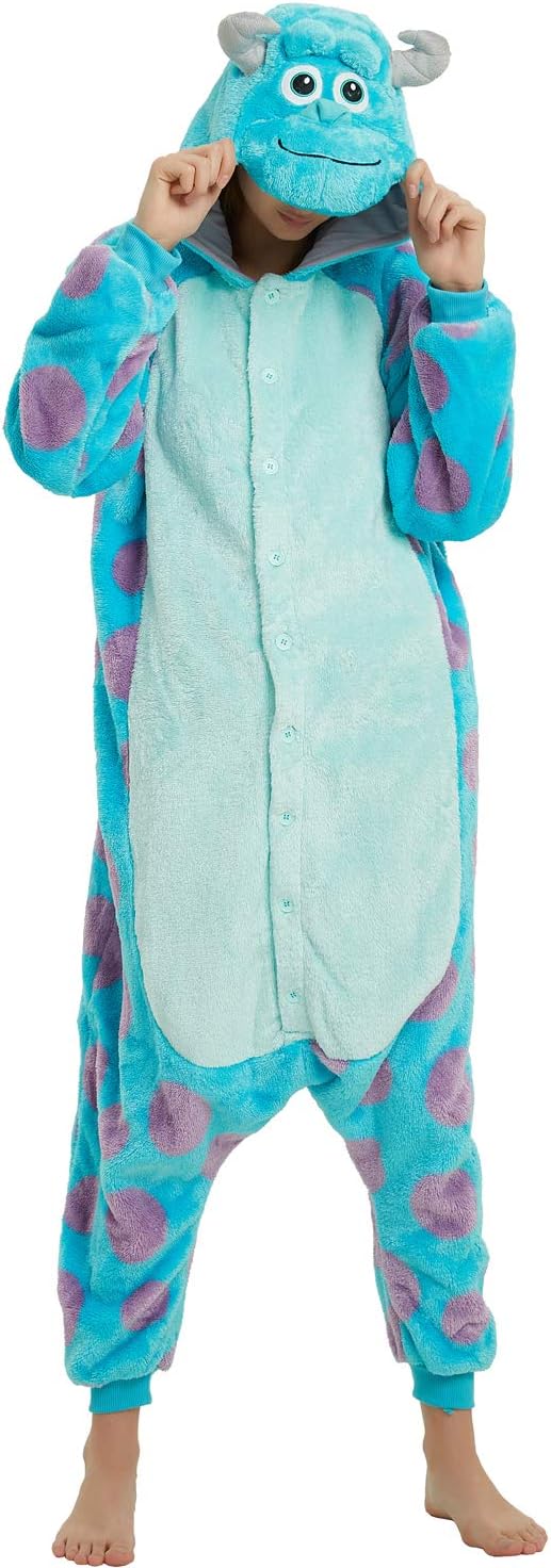 Amazon.com: Es Unico Monster Inc. Sulley Onesie Costume For Adults Men ...