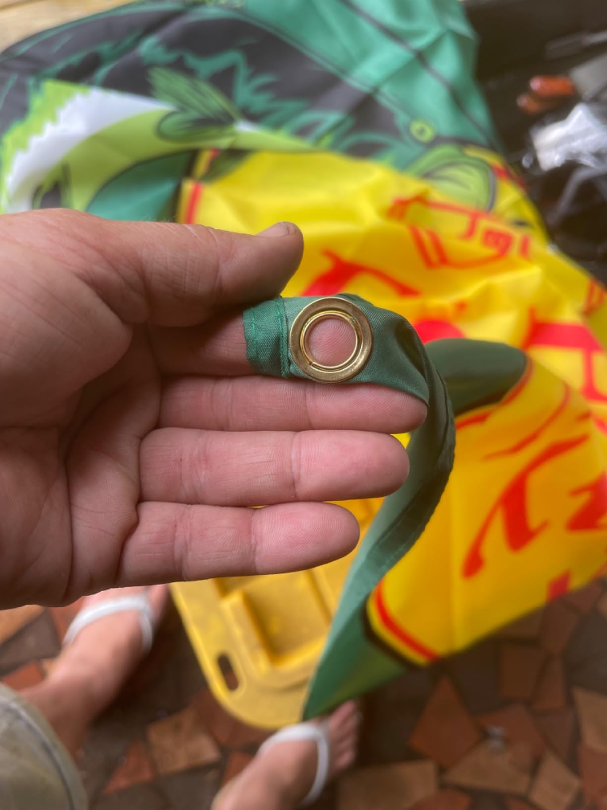 Amazon.com : 3X5 Feet Beer Fishy Fishy Flag - 4 Strong Brass Buckles ...