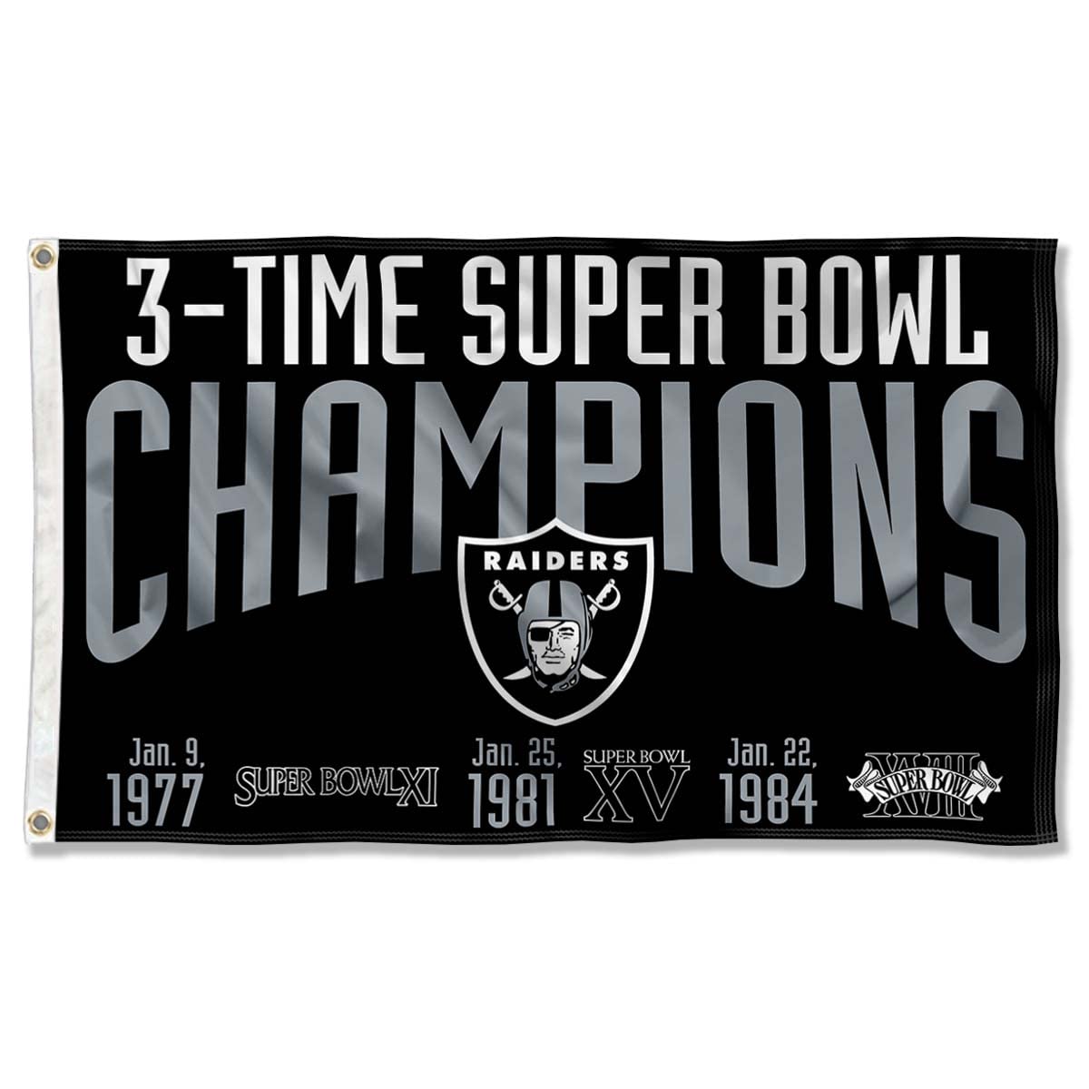 Amazon.com : WinCraft Las Vegas Raiders 3X and 3 Time Super Bowl ...