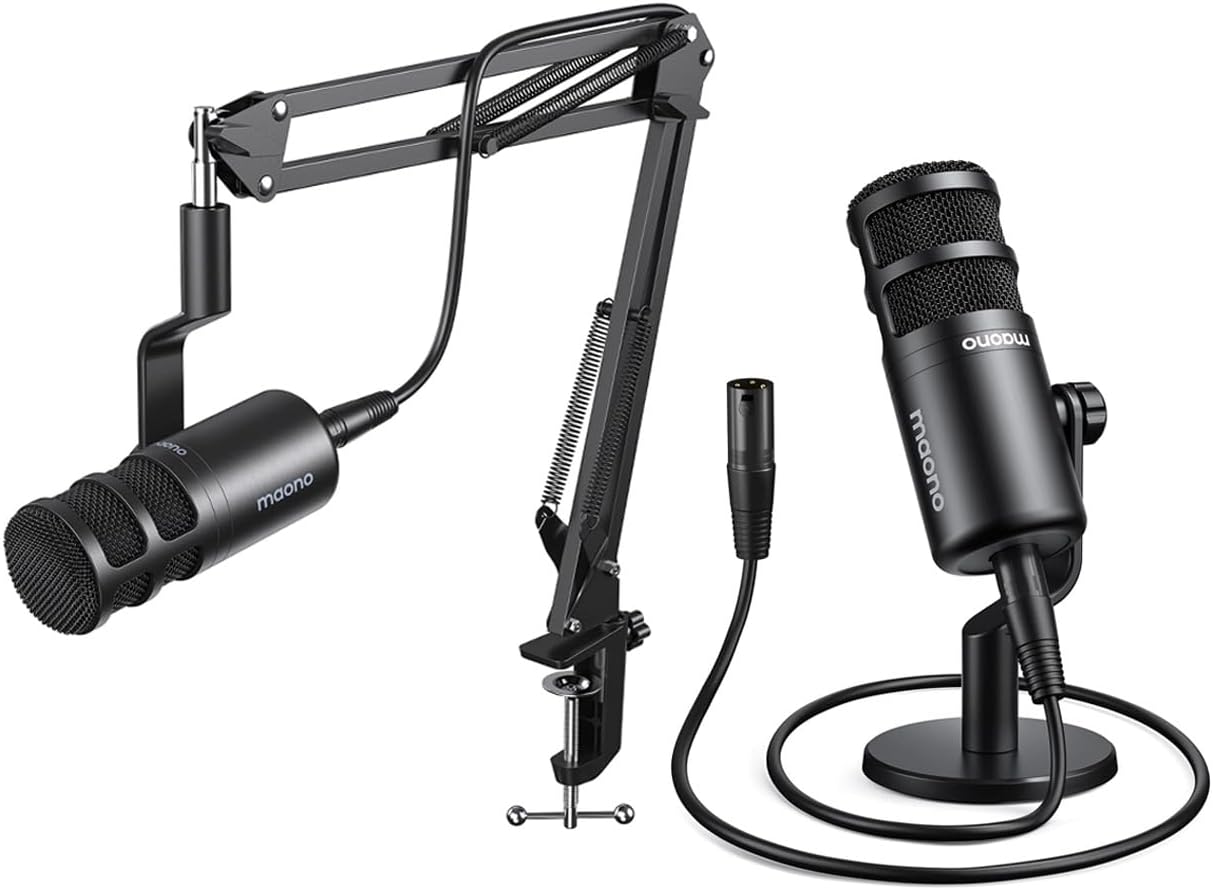 Amazon.com: PD100 XLR Podcast Dynamic Microphone with 5/8" and 3/8 ...