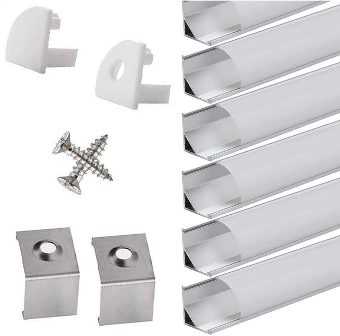 45 Degree Aluminum LED Corner Profile for White LED Strips/Bars