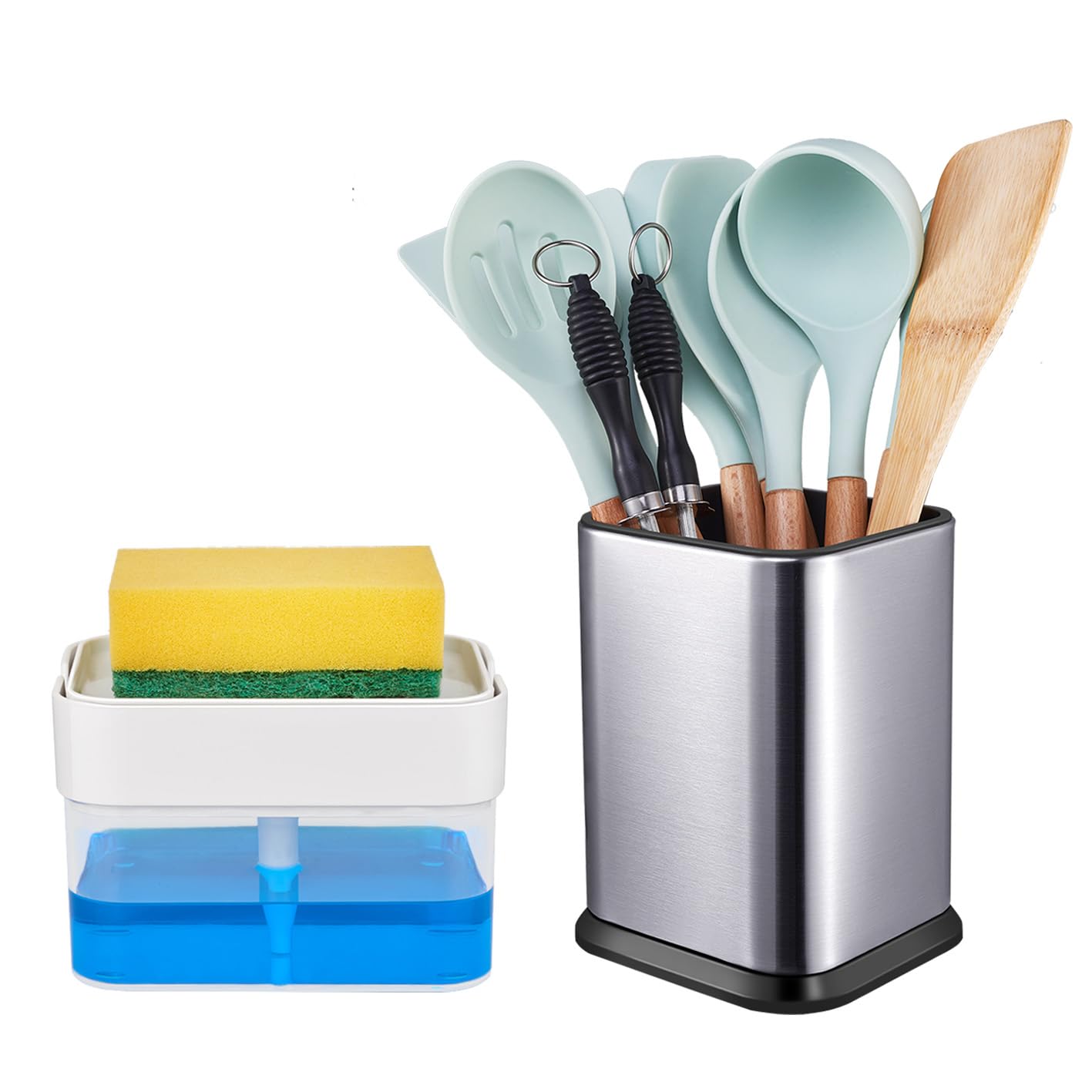 Snapklik.com : RedCall Kitchen Utensil Holder Countertop & Dish Soap ...
