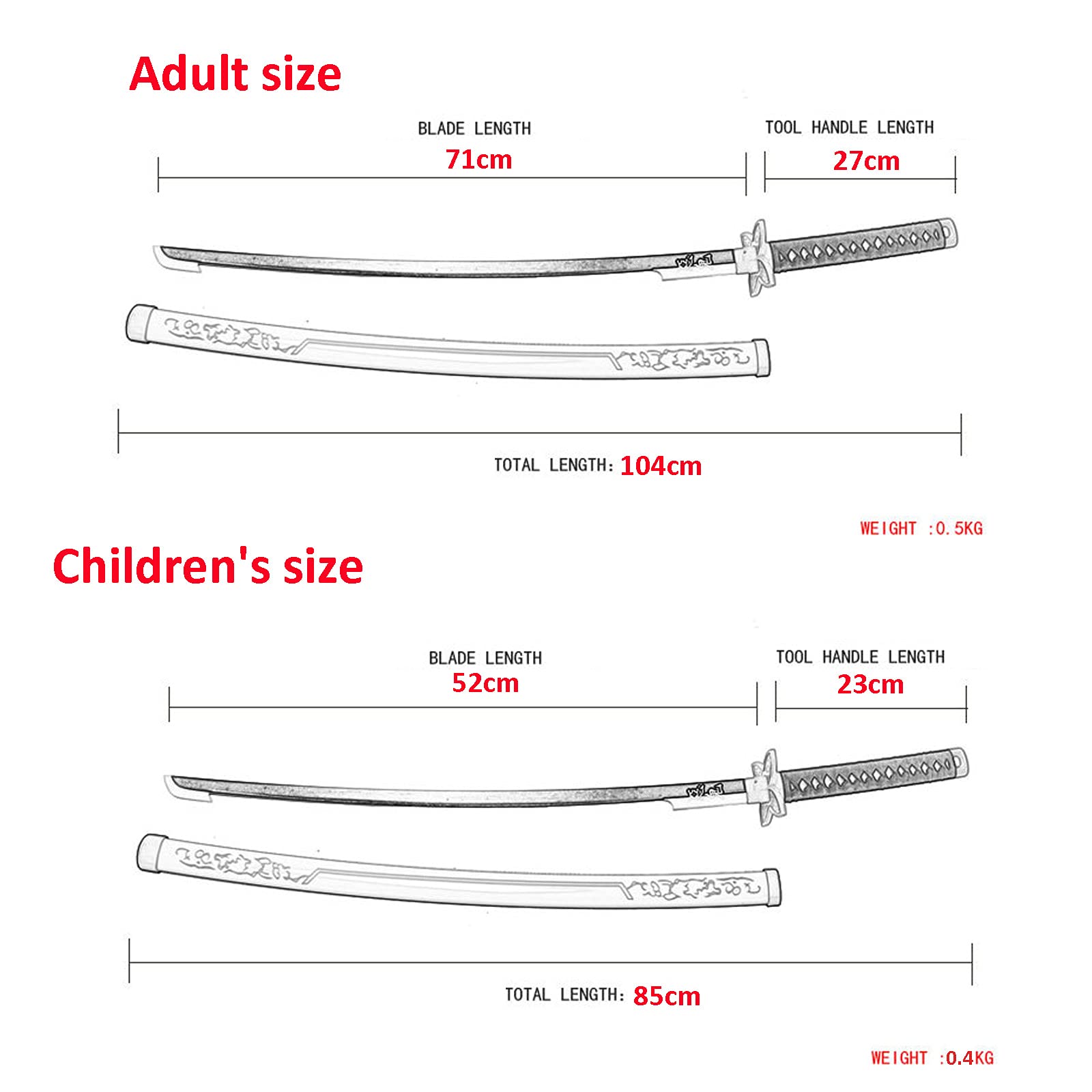 Katana,Sword,Japan Samurai Sword Letter Opener,Longclaw Ninja Sword ...