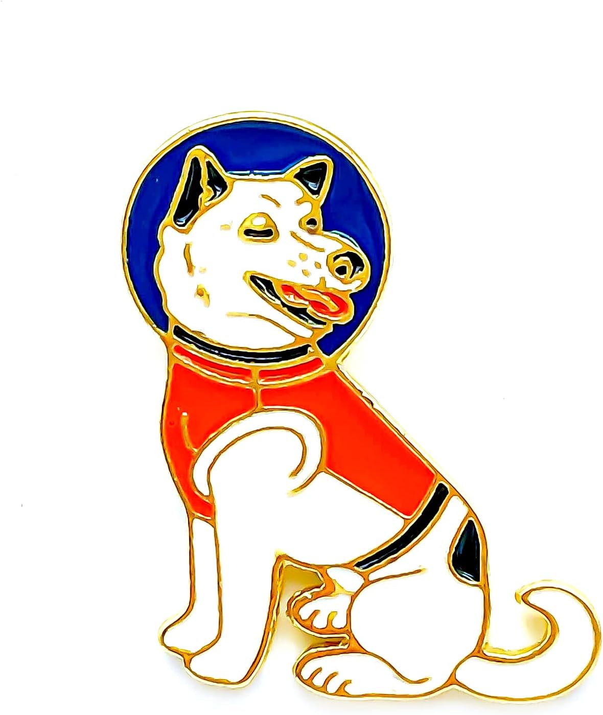 Amazon.com: Laika ("Лайка") the Soviet Space Dog Pin - Animal World ...