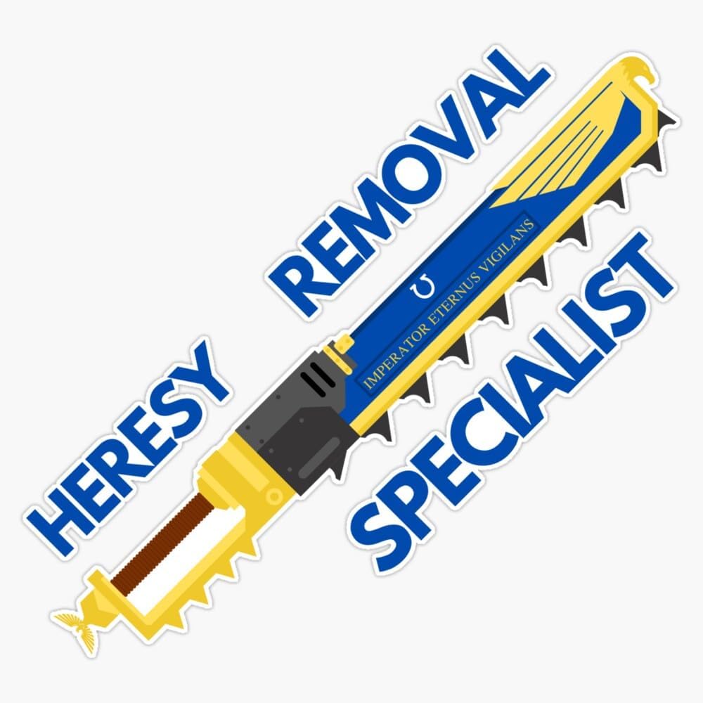 Amazon.com - Heresy Removal Specialist Ultramarines Chainsword Sticker ...