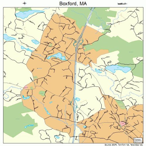 Amazon.com: Large Street & Road Map of Boxford, Massachusetts MA ...