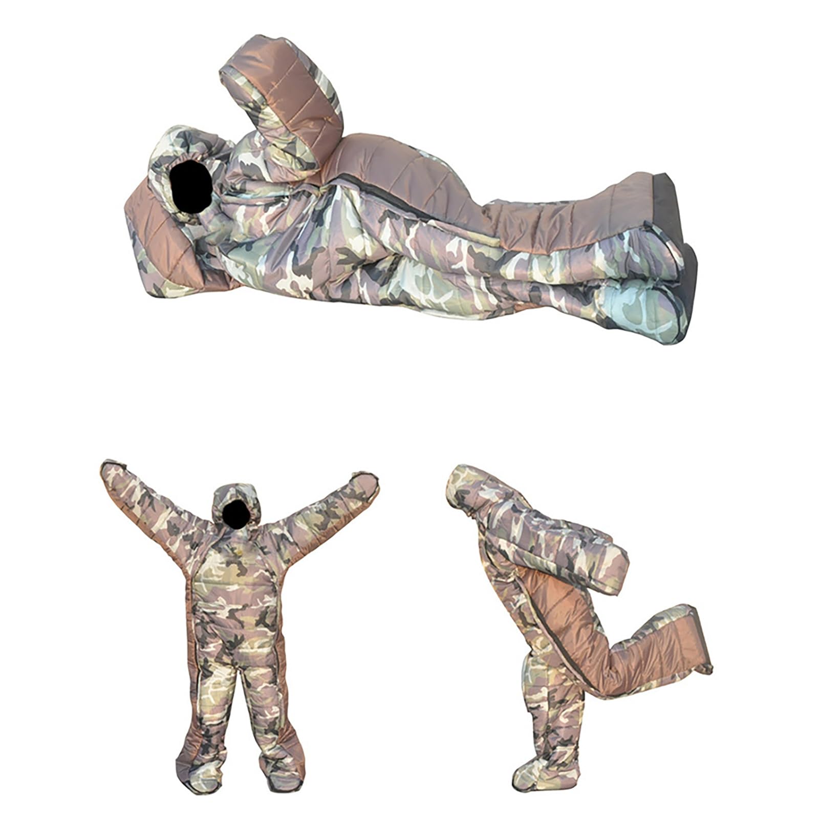 着る寝袋 シュラフ 人型 寝袋 歩ける寝袋 冬用 動ける寝袋 -5℃-5℃適用