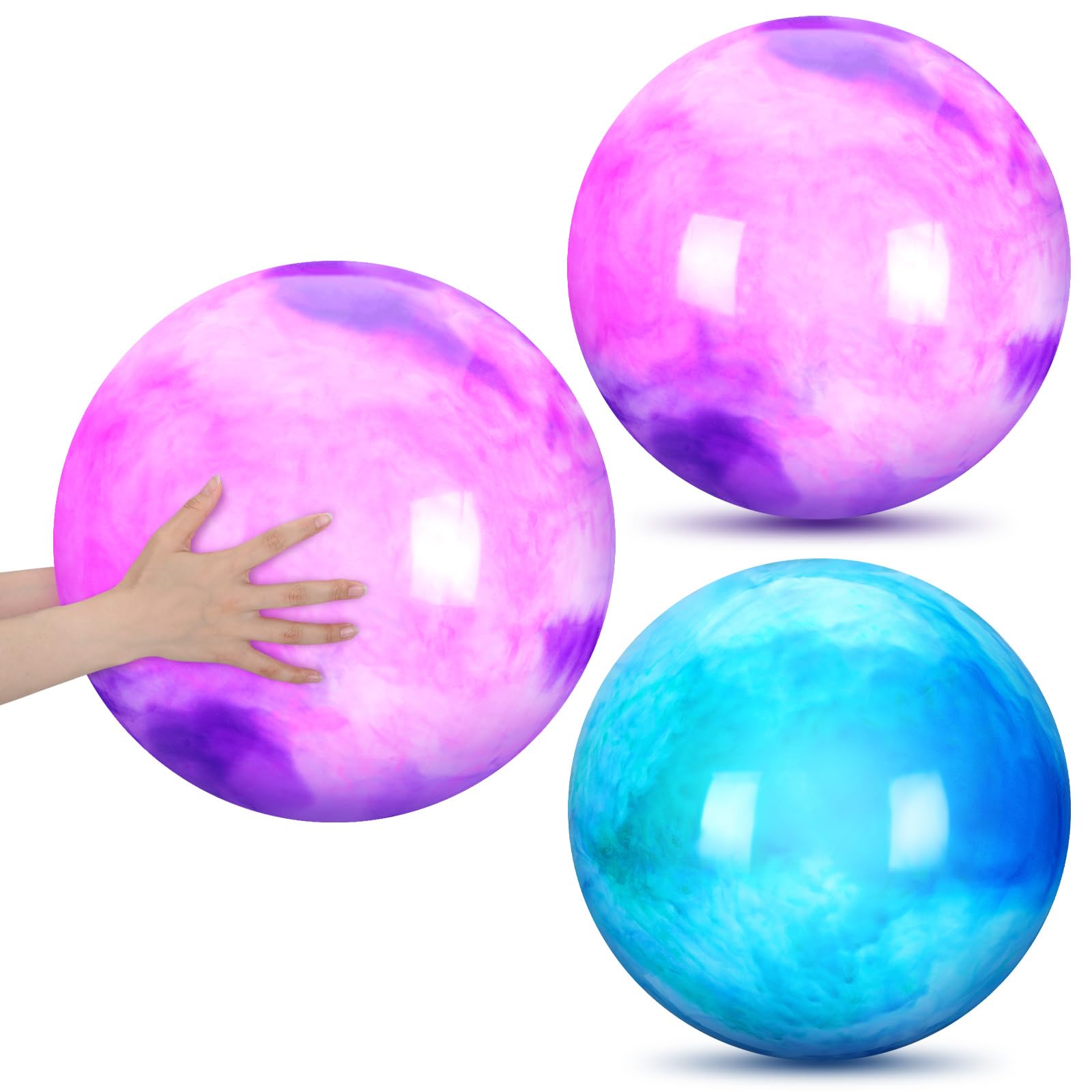 Snapklik.com : Deekin 2 Pcs 15 Inch 18 Inch Marbleized Bouncy Balls ...
