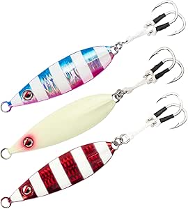 Amazon.com: LITTMA Slow Pitch Jigs 80g 130g 180g 230g Flat Fall Jig Slow Jigging Speed Jigging ...