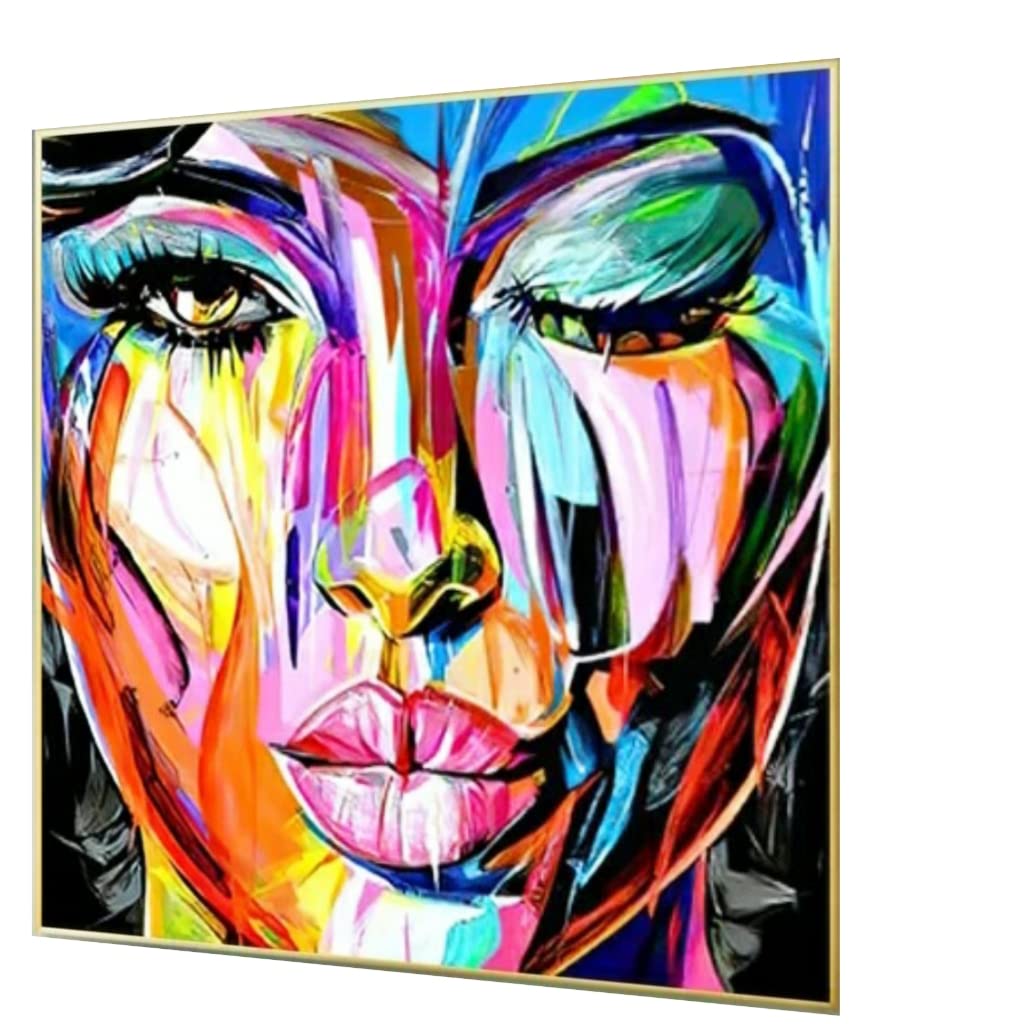 Buy Wall Art Banksy Graffiti Lady Colorful Abstract Face For PopUp Art buy-wall-art-banksy-graffiti-lady-colorful-abstract-face-for-popup-art