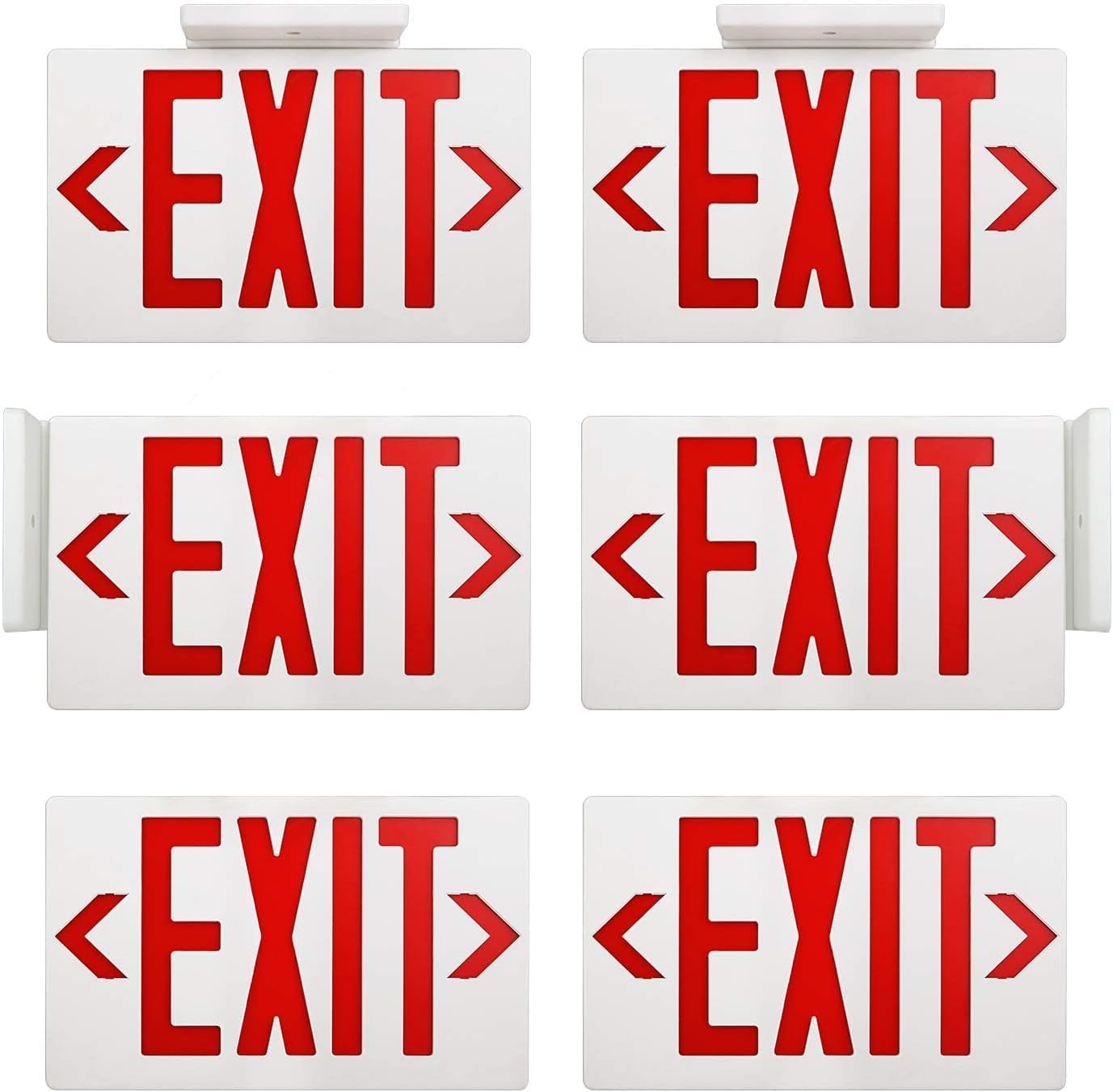 Amazon.com: VTYXCTIGJ Red LED Exit Sign Emergency Light with Battery ...