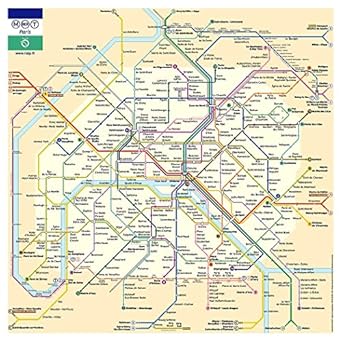 In-depth Paris, France, Metro and Underground Network Map Poster ...