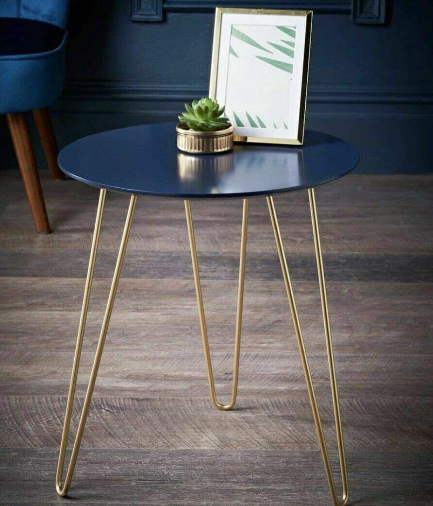 RA-HOMESTORE® New Stunning Malvern Side Table - Navy & Gold Perfect For ...