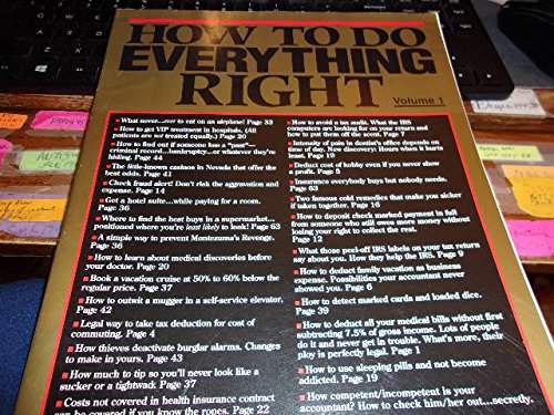 How to Do Everything Right Volume 1: Bottom Line: Amazon.com: Books