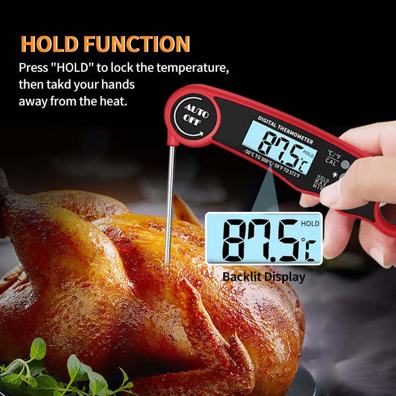 Review BESTCROF Meat Thermometer with Probe, Digital Instant Read Food ...