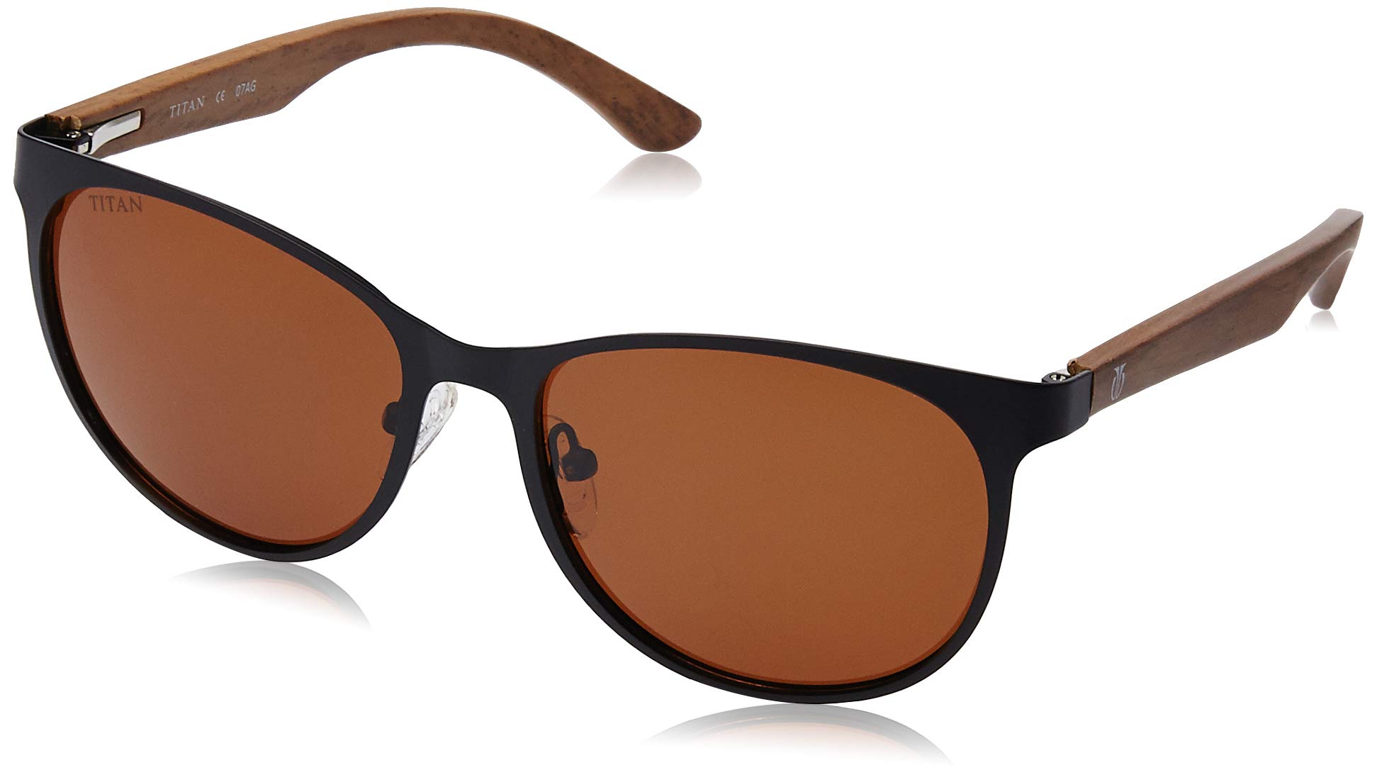 Titan Round Shaped Sunglasses With Polarized Lens Technology for Men ...