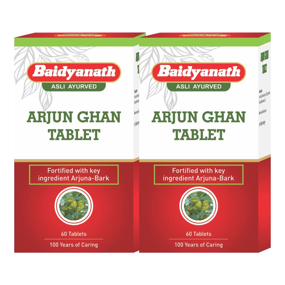 Buy Baidyanath Arjun Ghan Tablet - 60 Tablet (Pack Of 2) Online at Low ...