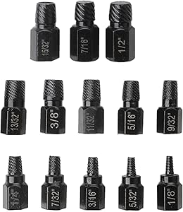 13pc Efficient Screw Extractor Kit Powerful Design for Fast Threading ...