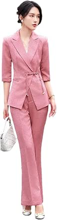 Amazon.com: Chinese Style Elegant Office Work Three Quarter Blazer Tops ...