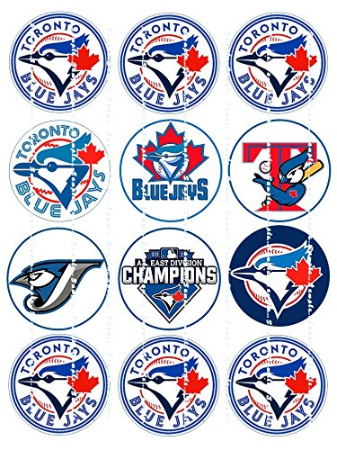 Amazon.com: BLUE JAYS LOGOS : edible cupcake topper birthday image ...