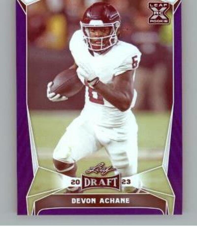 Texas A And M Football 2023 Leaf Draft Blue #46 Devon Achane Texas A&M ...