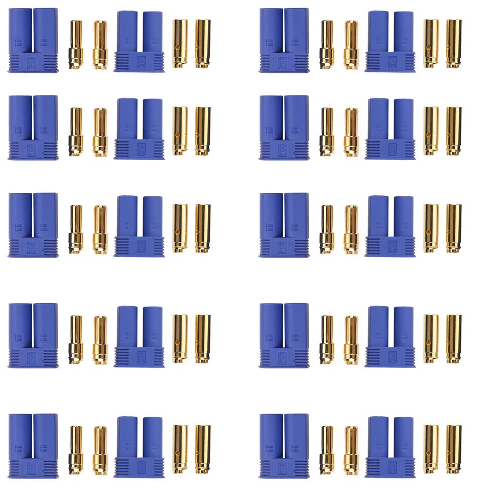 10 Pairs EC5 Connector Plugs Male Female 5.0mm Banana Plug Connectors ...