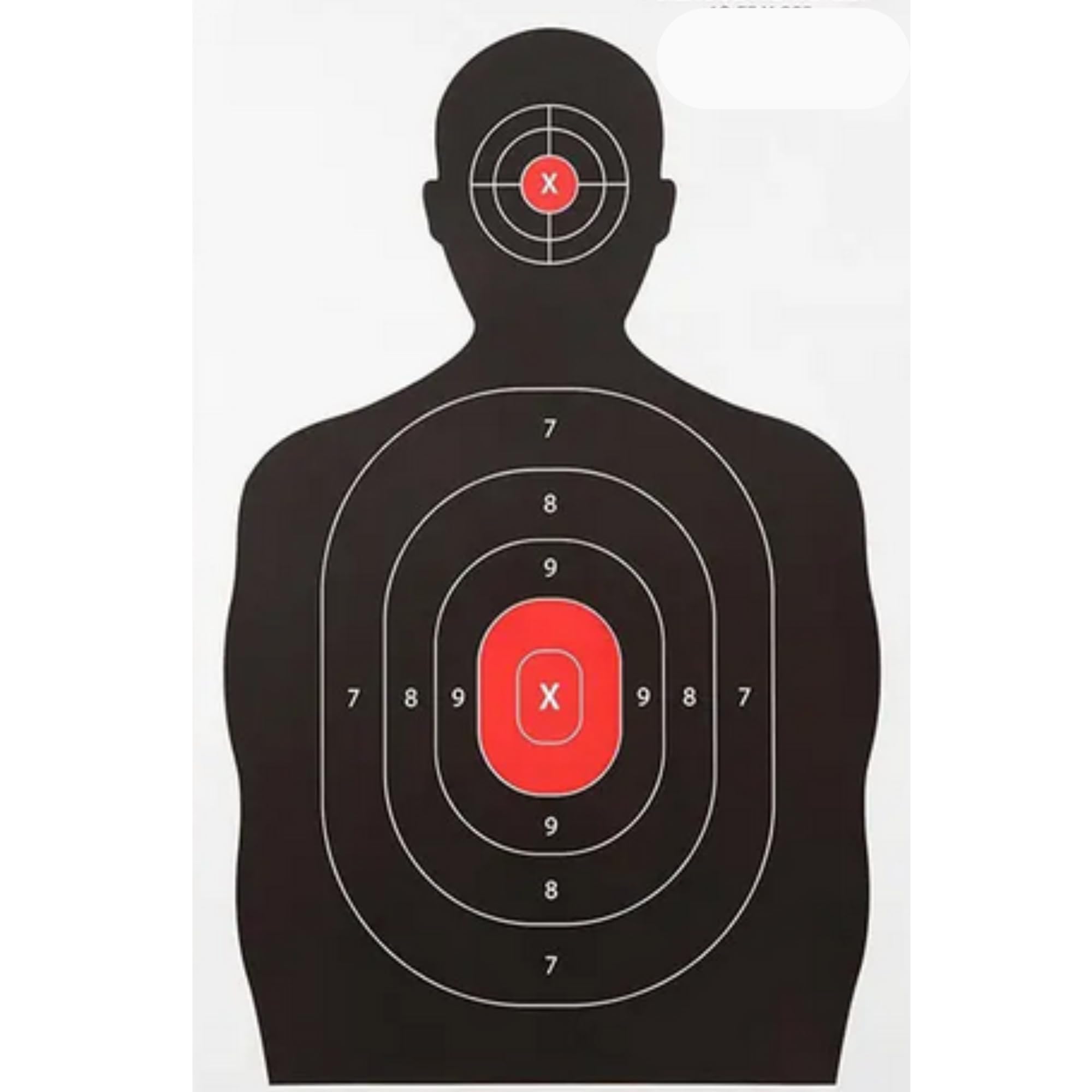 Cibles Silhouette- Grande Taille- 56X36cm- Cible Multi-Zones - Blanc ...