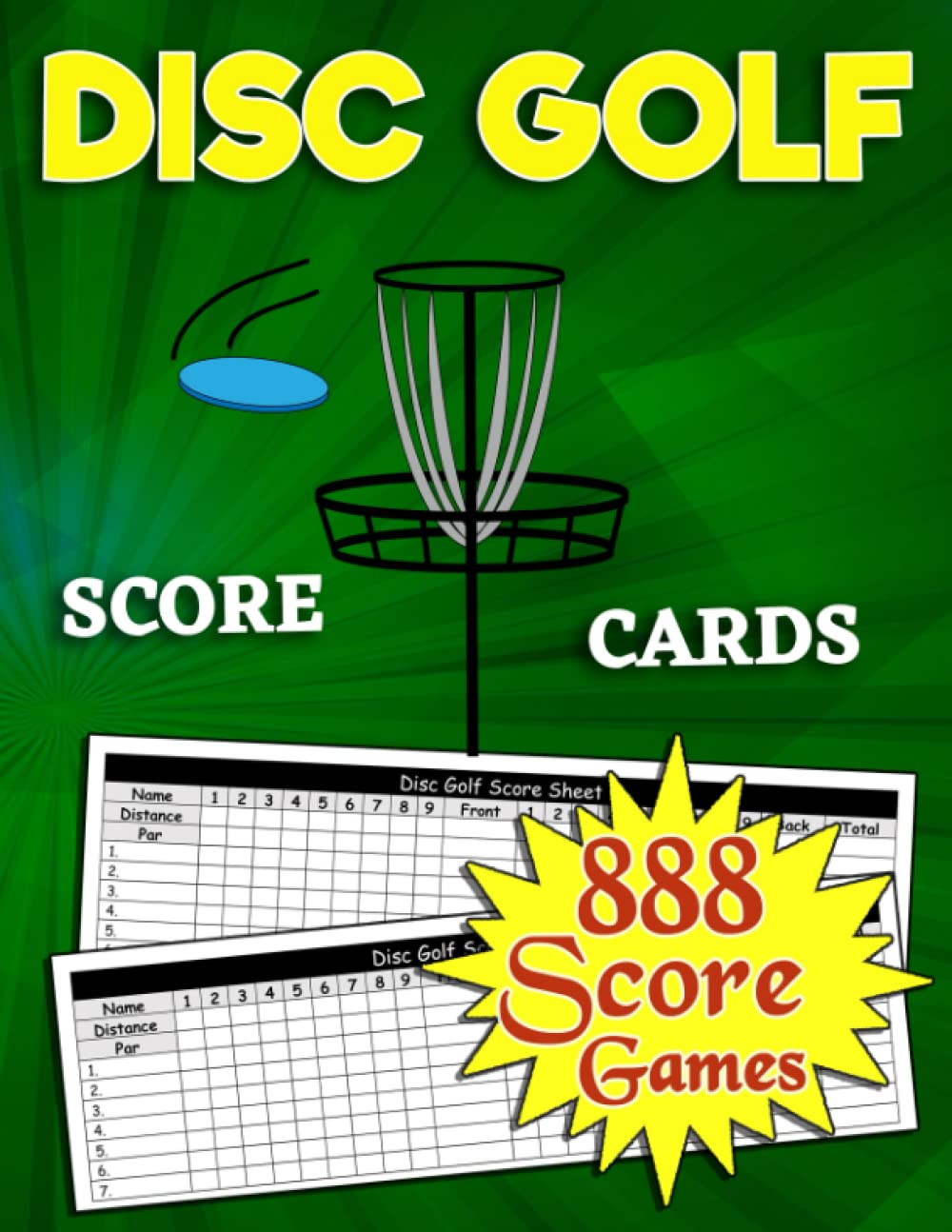 Disc Golf Score Cards: 888 Large Score Pads for Scorekeeping – Disc ...