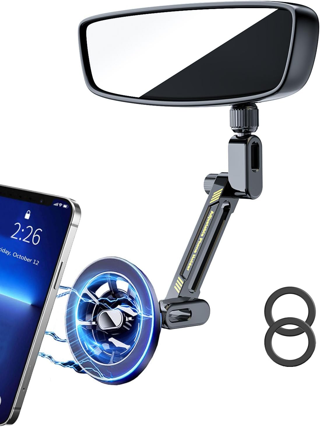 Amazon.com: Magnetic Phone Holder for Car, Rear View Mirror Car Phone ...