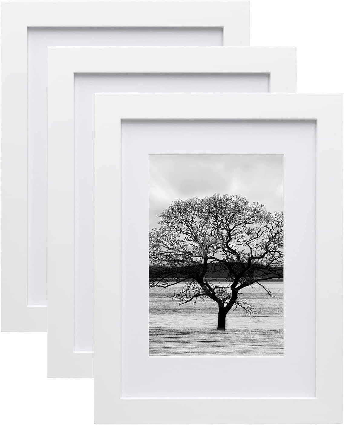 EGOFINE A5 Frames White Set of 3,Wooden Photo Frames A5,14.8x21cm ...