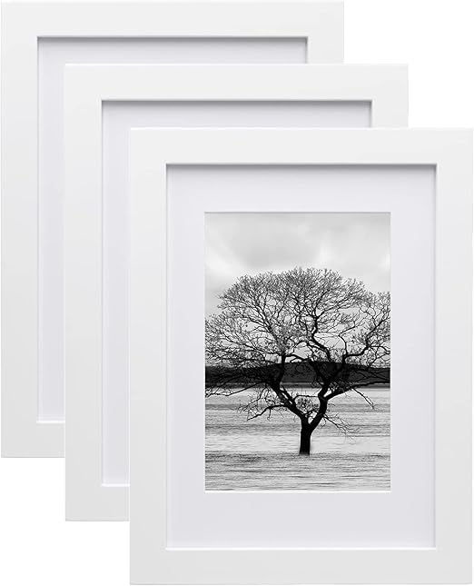 EGOFINE A5 Frames White Set of 3,Wooden Photo Frames A5,14.8x21cm ...