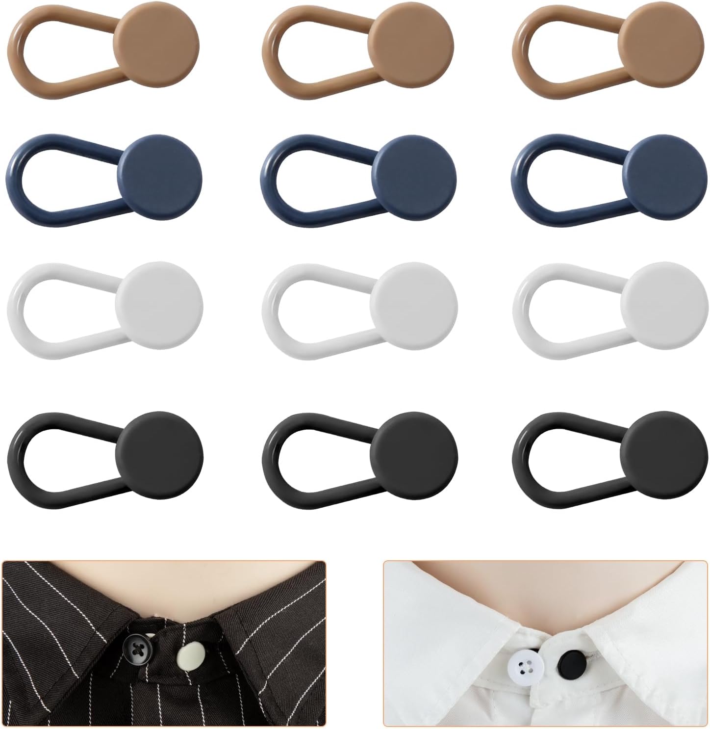 Amazon.com: 6 Pcs Shirts Collar Button Extenders Collar Button Extender ...