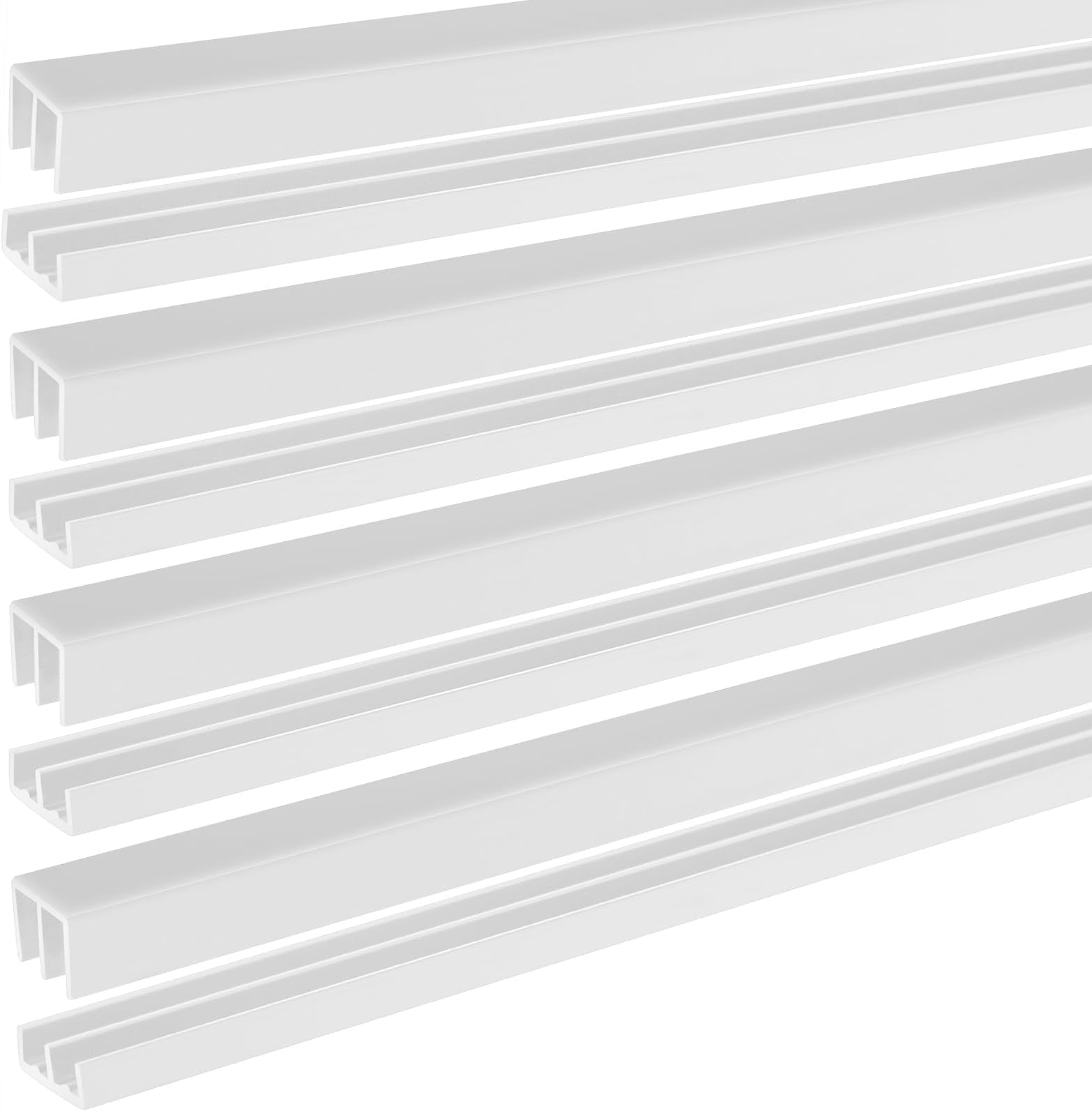 Amazon.com: 1 Pack White Plastic Sliding Door Track Set for 1/4" Thick ...